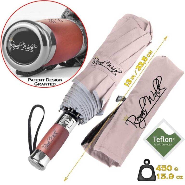 Compact Folding Windproof Umbrella for rain Royal Walk